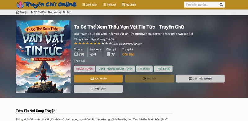 Web truyện chữ hay: Ta Có Thể Xem Thấu Vạn Vật Tin Tức Hàm Ngư Vương ...